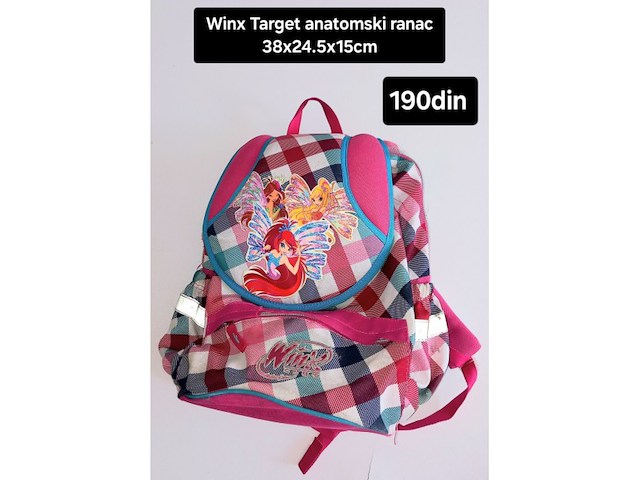 Winx Target anatomski ranac za devojčice roze boje