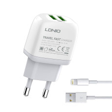 Brzi punjač Ldnio 12W + kabl iPhone