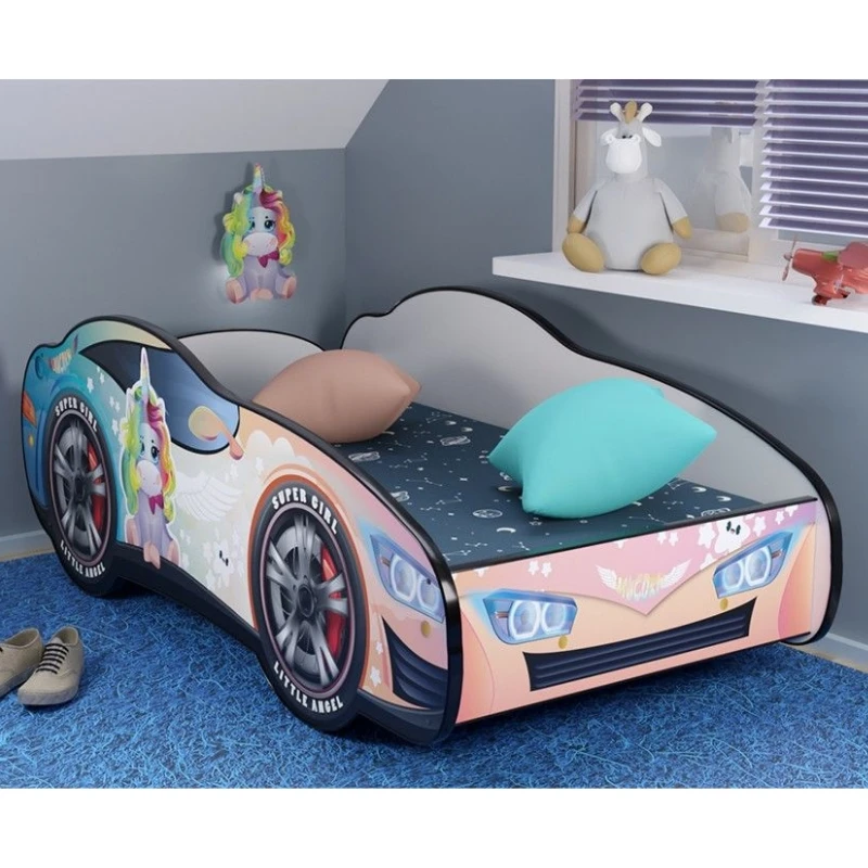 Krevet za decu Girl Unicorn Car, 160x80 cm