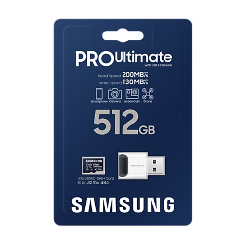 Samsung 512GB PRO Ultimate + čitač kartica, microSDXC memorijska kartica | MB-MY512SB