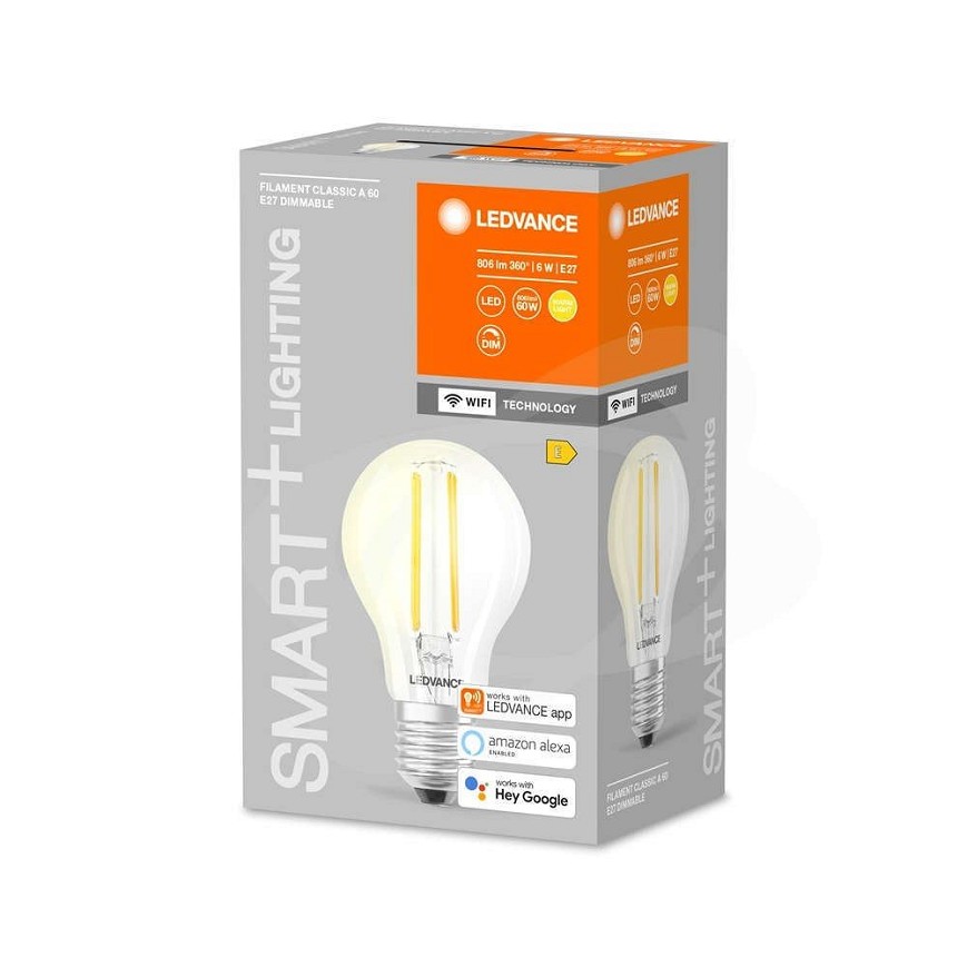 LED SIJALICA FILAMENT E27 6W WW 2700K DIMABILNA WIFI LEDVANCE