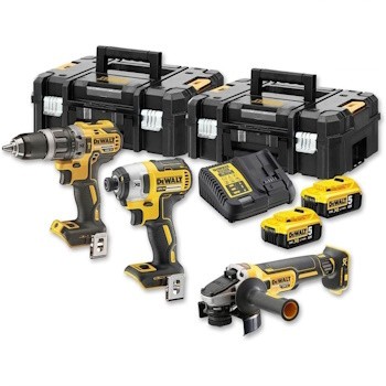 Aku set DCD796 + udarni odvrtač DCF887 + ugaona brusilica DCG405 2x5,0 Ah DCK384P2T DeWALT