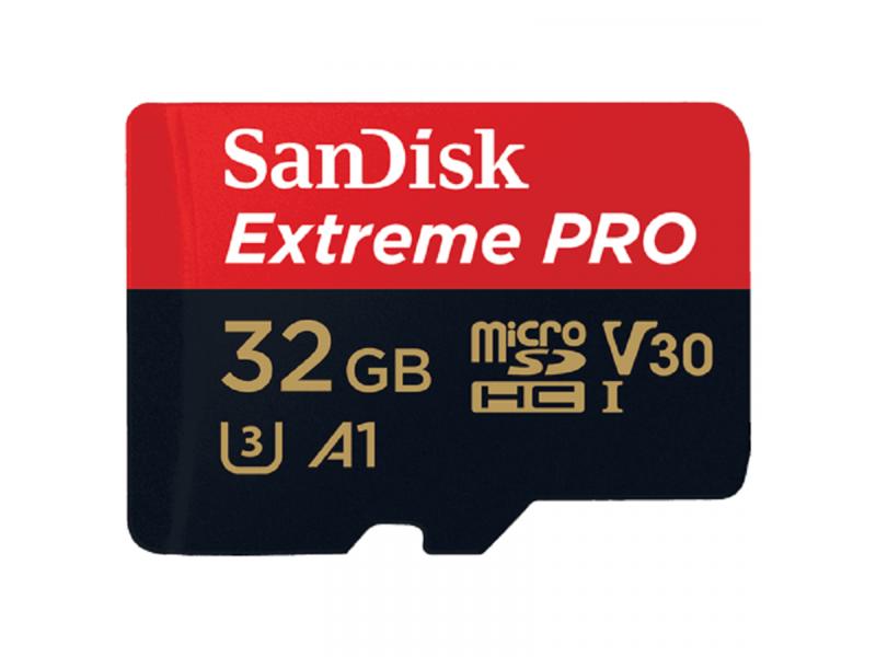 SANDISK EXTREME PRO® MICROSDHC 32GB UHS-I U3 + ADAPTER – SDSQXCG-032G-GN6MA