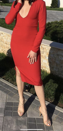 Crvena elegantna haljina