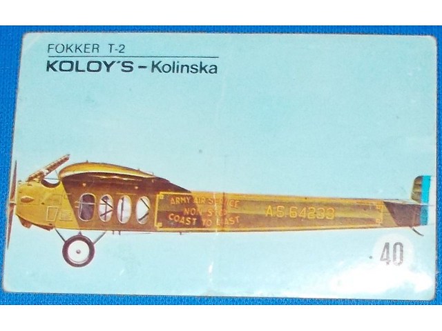 AVIONI  Koloy`s   br. 40   Kolinska