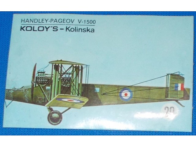 AVIONI  Koloy`s   br. 29   Kolinska