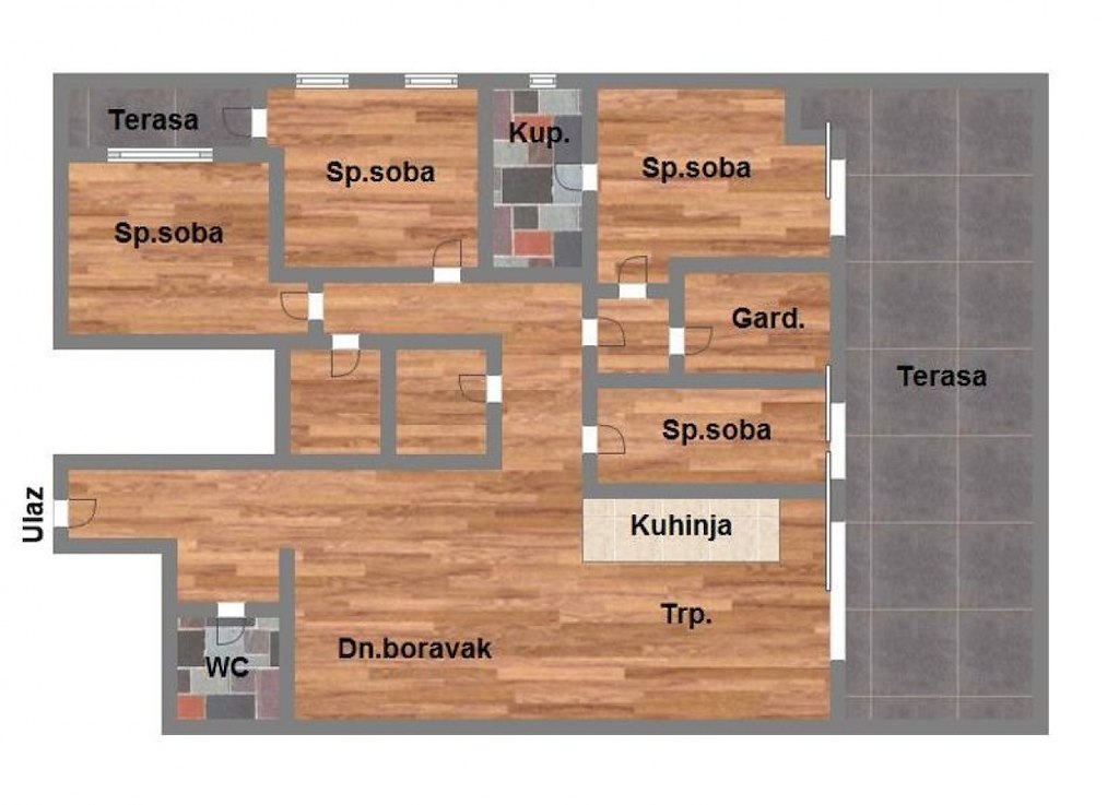 Petosoban stan u izgradnji - SAJAM 203m2