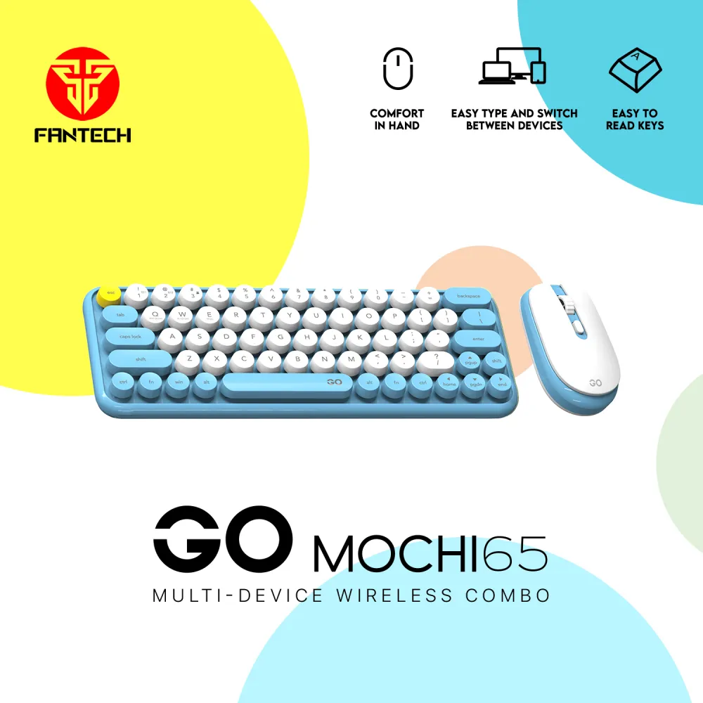 Combo mis tastatura wireless Fantech WK-896 GO Mochi65 plavi