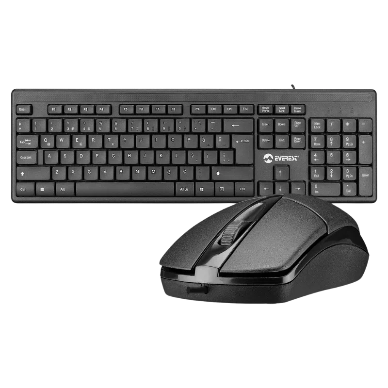 Everest KM-515 bežična tastatura + miš Crna