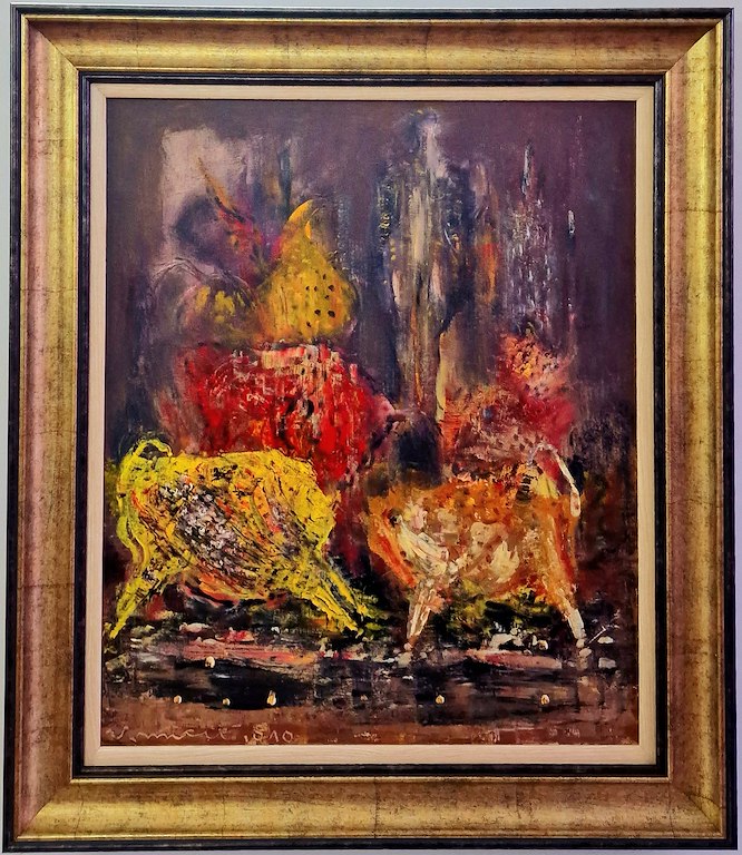 VLADAN MICIC MICKE – ULJE NA PLATNU – 76X66CM BIKOVI