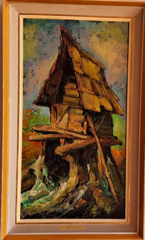 STASA BELOZANSKI – ULJE NA SPERU – 70X42CM 1972GOD VODENICA SA VELIKOG PIVSKOG JEZERA