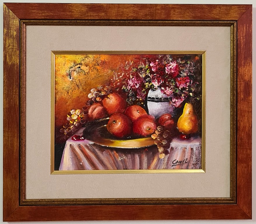 DRAGAN CANIC – ULJE NA PLATNU U EXTRA LUX RAMU 48X42CM – 1