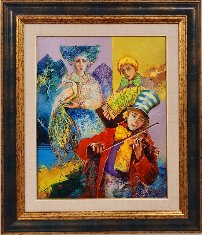 SANDOR SLAJF -ULJE NA PLATNU-72X62CM – KLOVNOVI