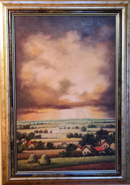 SAVA STOJKOV – ULJE NA LESONITU – 82X58CM – 1993 GODINA