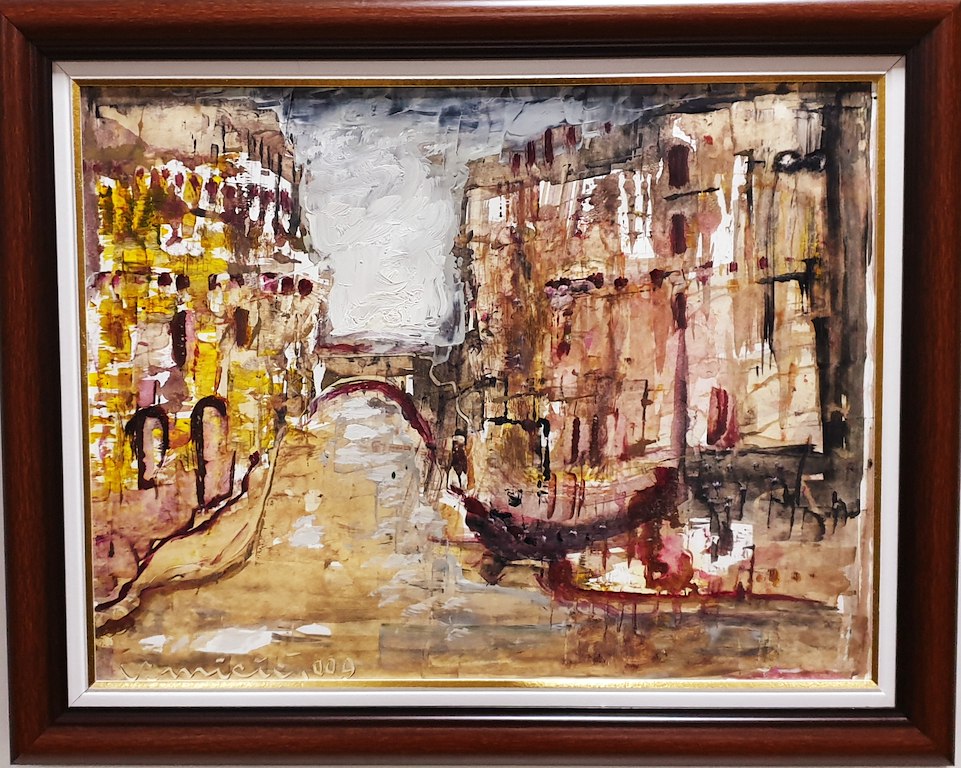 VLADAN MICIC MICKE -ULJE NA KARTONU – 67X54CM  VENECIJA