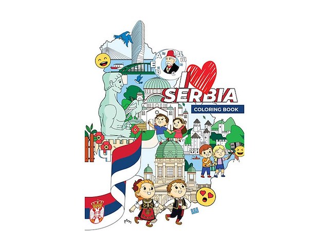 Ja volim Srbiju / I Love Serbia - bojanka - Više Autora