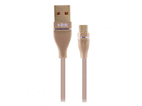 S-LINK KABL USB-MICRO USB 1M 3A SW-C540 ZLATNI -30103