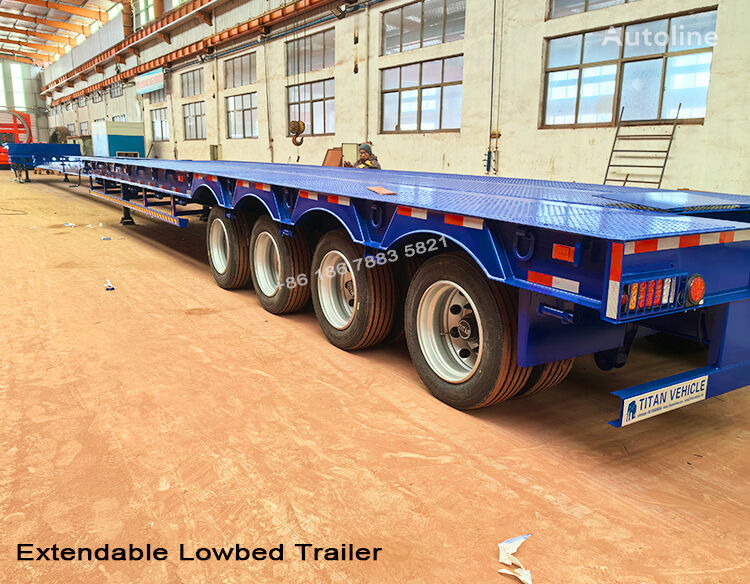 Nova TITAN Extendable Lowbed Trailer for Sale in Palau poluprikolica sa niskom platformom