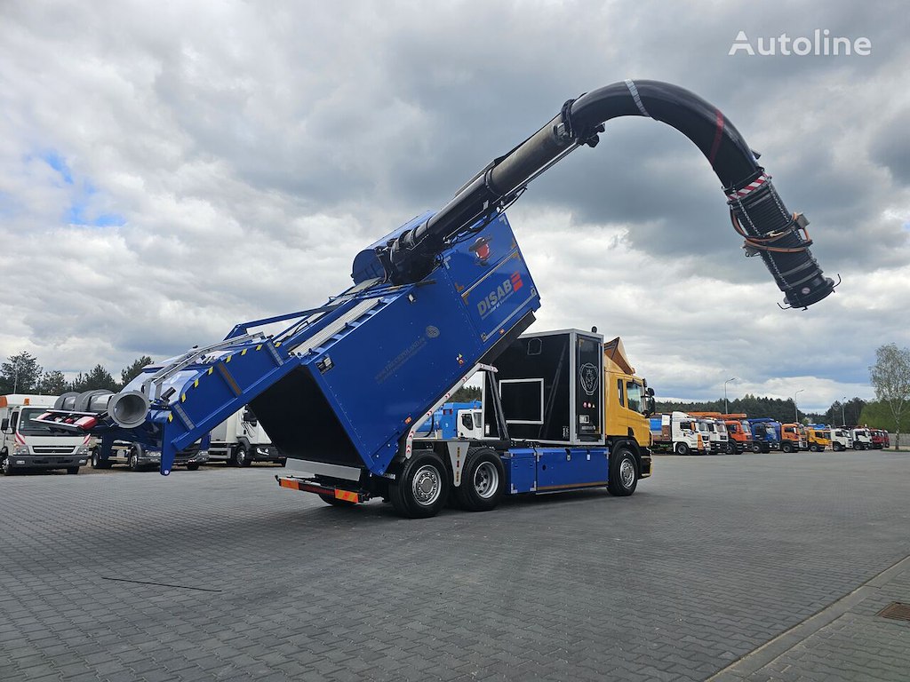 Scania DISAB ENVAC Saugbagger vacuum cleaner excavator sucking loose su kamion za smeće