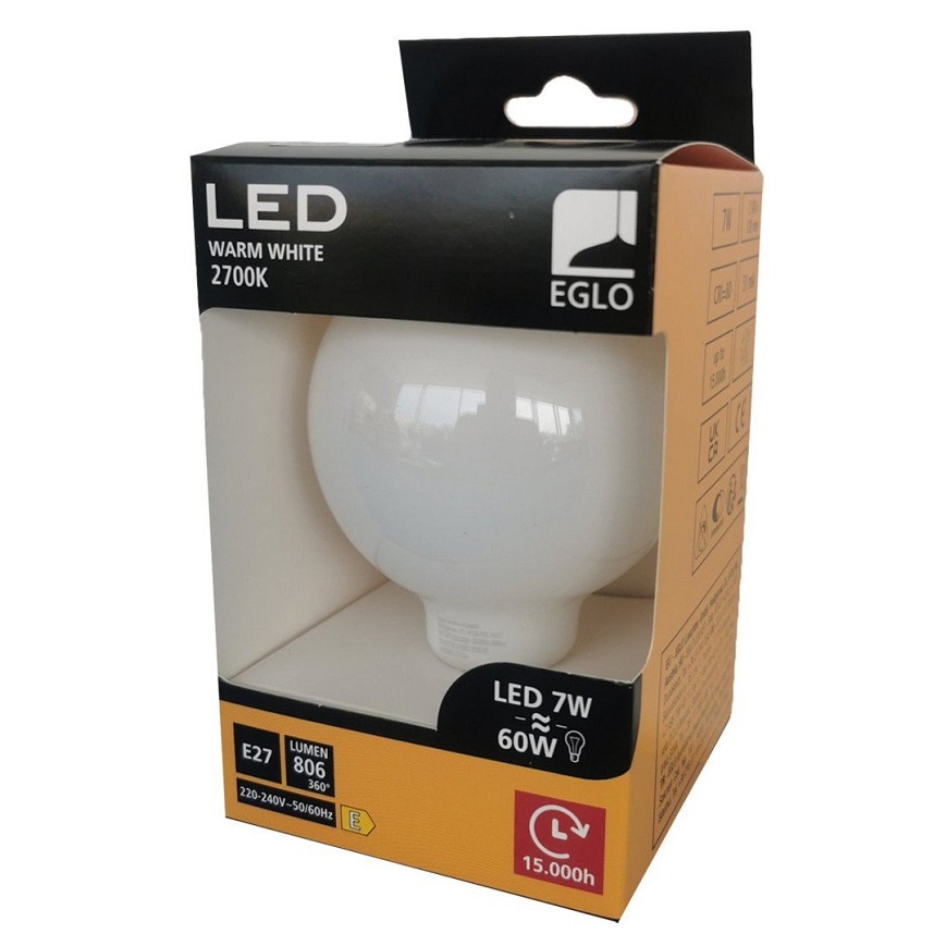 LED SIJALICA E27 G80 7W WW TOPLO BELA 110038 EGLO