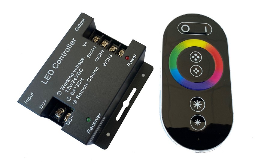 KONTROLA ZA RGB LED TRAKE 18A 216W RF HX-SZ600 TOUCH