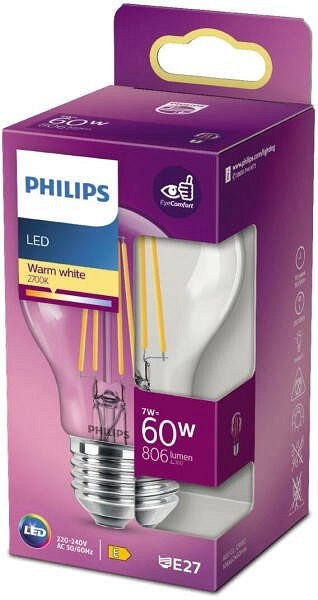 LED SIJALICA FILAMENT E27 7W WW 2700K PHILIPS