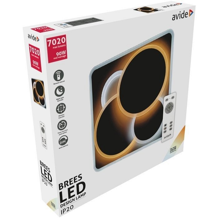 LED PLAFONJERA 90W BREES SA DALJINSKIM AVIDE