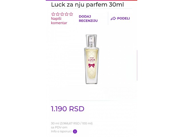 Avon Luck parfem ( 30 ml )- novo