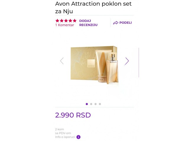 Avon Attraction ženski poklon set  - novo