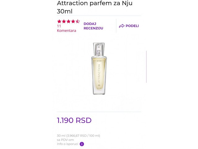 Avon Attraction parfem ( 30ml ) - novo
