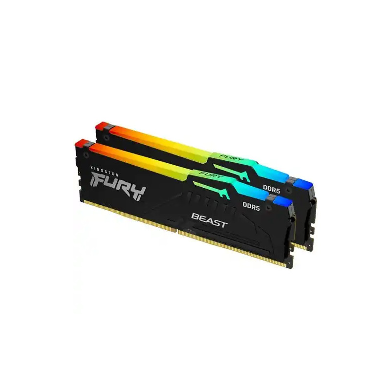 Memorija DDR5 32GB (2×16) 6000MHz Kingston Fury Beast RGB KF560C30BBAK2-32