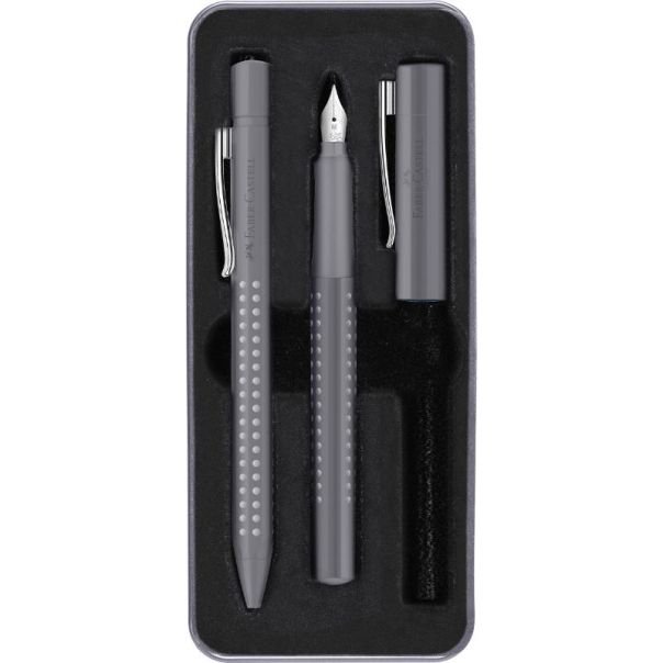 FABER CASTELL Set grip 2010 hemijska olovka+naliv pero M dapple gray 201529