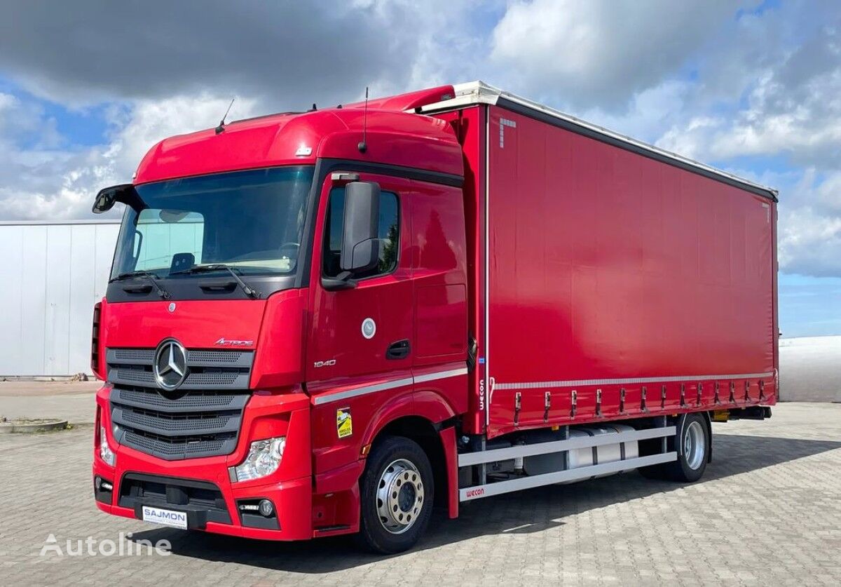 Mercedes-Benz ACTROS 1840 / PRZESTRZENNY 60M3 / 7,75 M / SALON PL kamion sa klizna zavesa cerada