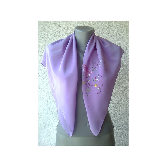 marama svilena lila 81x76 cm