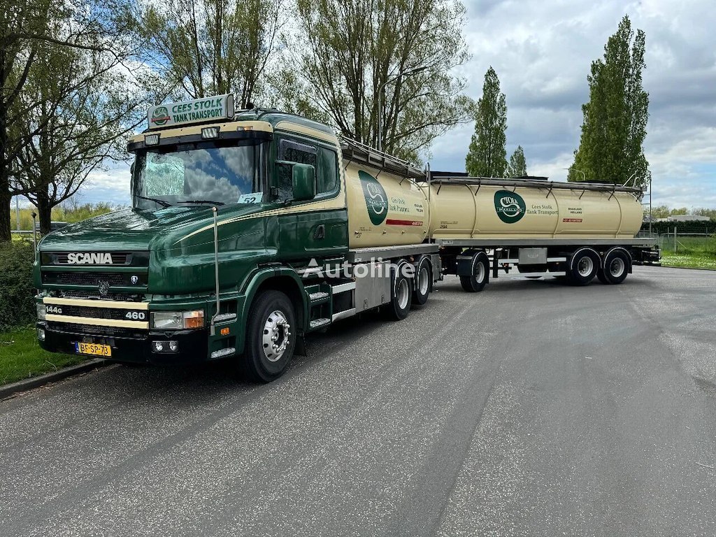 Scania T144.460 V8 6X2 BOUGIE + BURG HANGER autocisterna