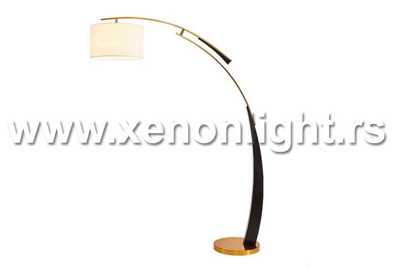 Podna lampa 10217F 180cm E27 BK +GOLD