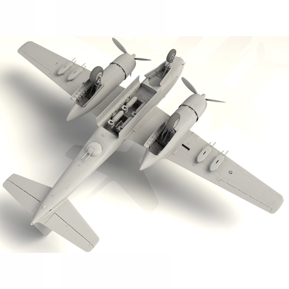 Model Kit Aircraft - A-26B-15 Invader WWII American Bomber 1:48