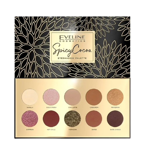 EVELINE - EYESHADOW PALETTE 10 COLORS SPICY COCOA