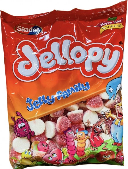 Jellopy gumene bombone 1kg šećerne kupe crveno-bele