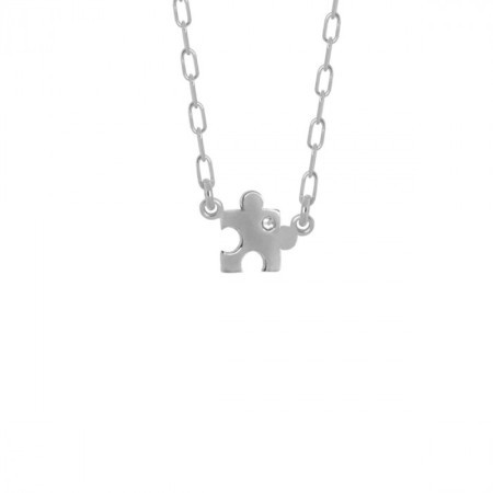Victoria Cruz areca puzzle ženski lančić sa swarovski belim kristalom ( a3822-07hg )