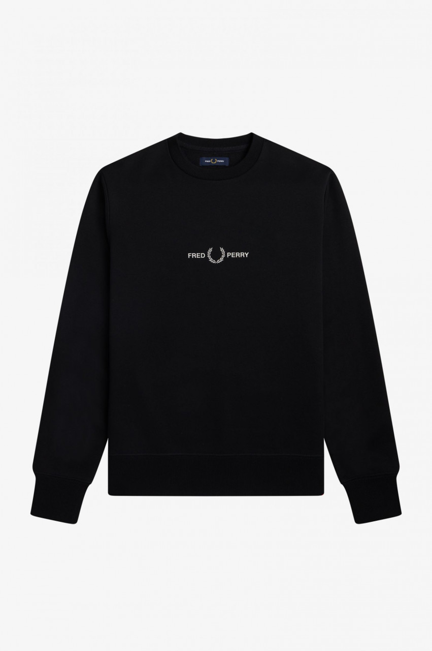 FRED PERRY EMBROIDERED DUKS BLK
