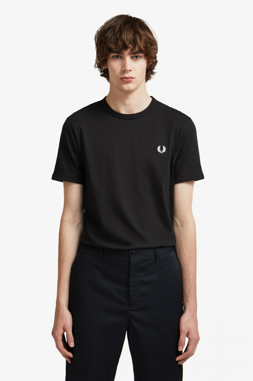 FRED PERRY RINGER MAJICA BLK