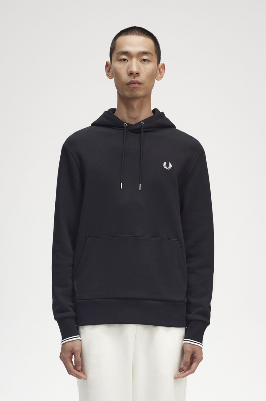 FRED PERRY TIPPED DUKS KAP BLK