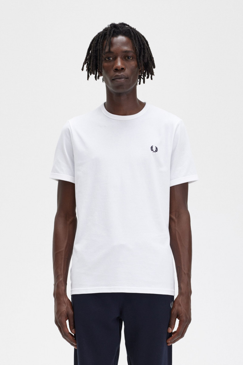 FRED PERRY RINGER MAJICA WHITE