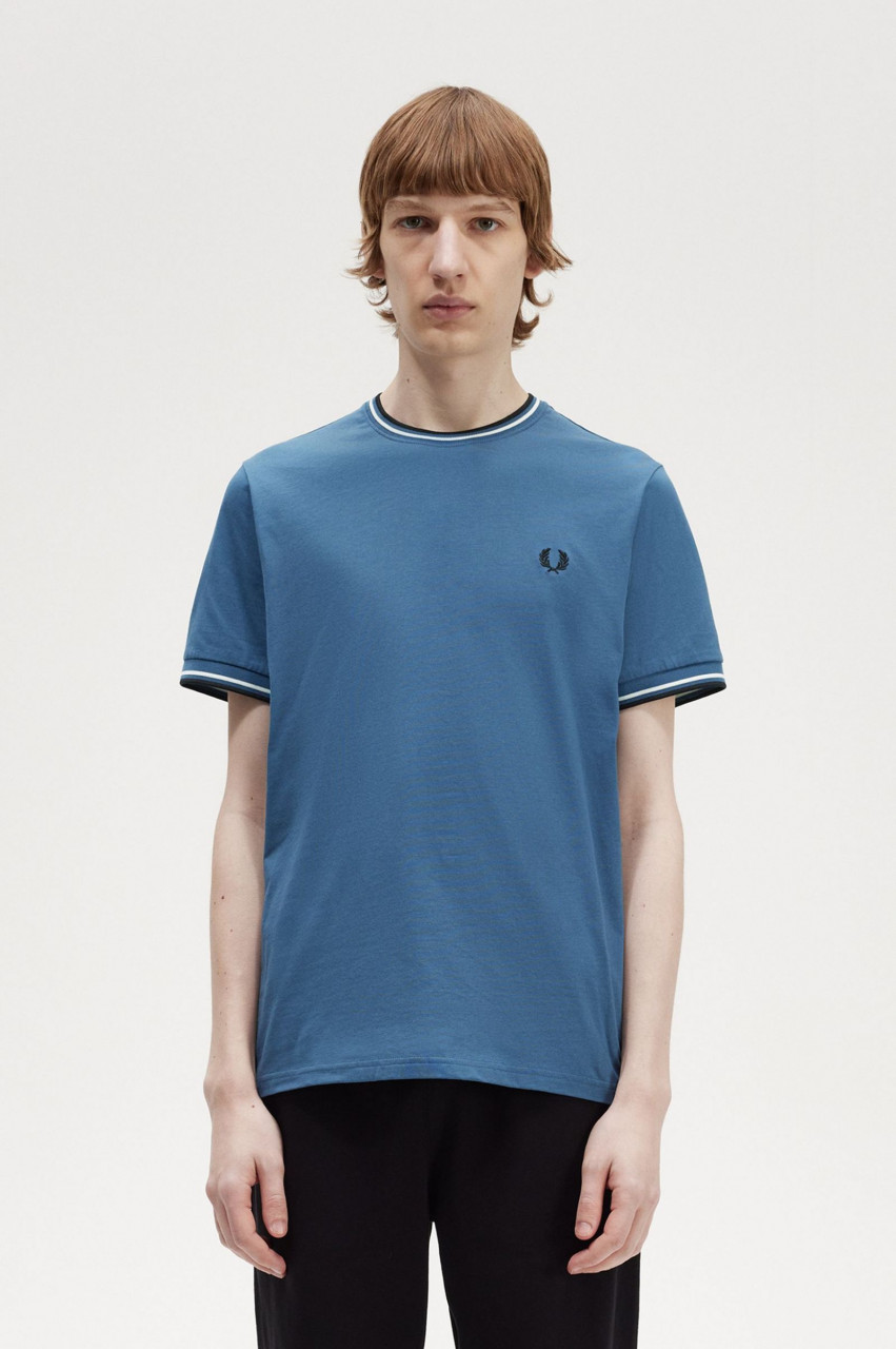 FRED PERRY TWIN MAJICA MBLUE