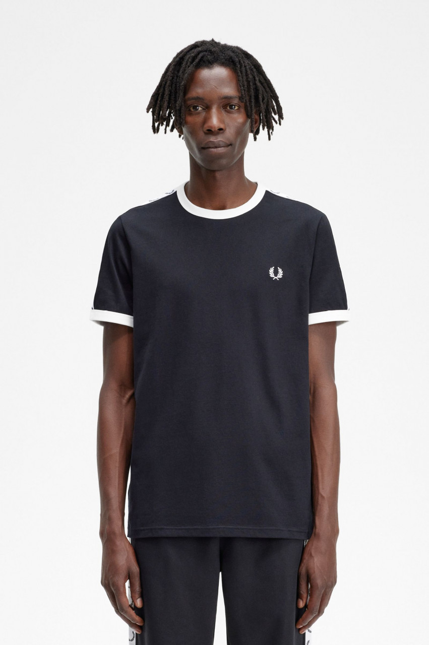 FRED PERRY RINGER MAJICA BLACK