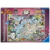 Puzzle 500 delova Quirky Circus European map Ravensburger 16760