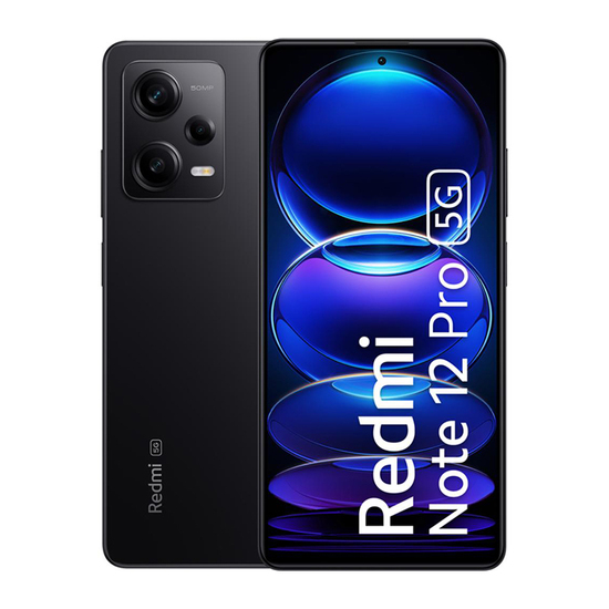 Mobilni telefon Xiaomi REDMI NOTE 12 PRO 5G, Crna, Dual Sim, 6.67''. 2400 x 1080 px FHD+, Octa Core, Mali-G68 MC4, 8 GB RAM, 256 GB, 50.0 + 8.0 + 2.0 / 16.0 Mpix