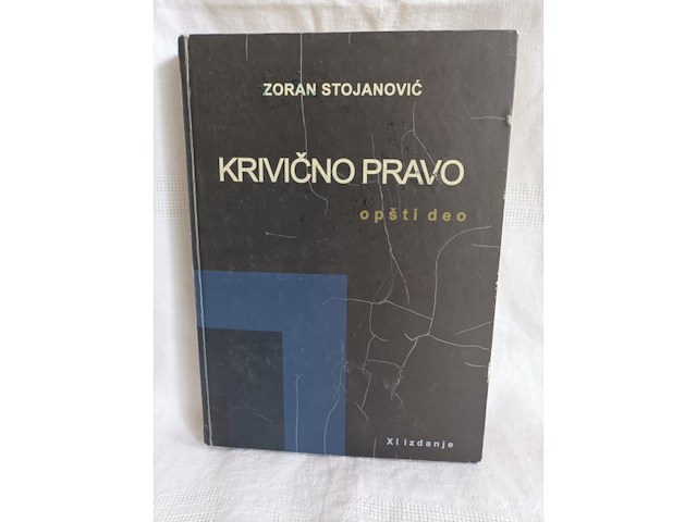 Krivično pravo,opšti deo,Zoran Stojanović