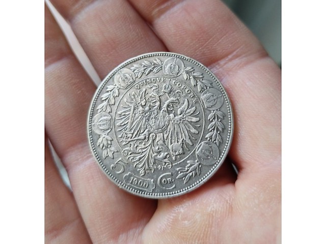 Austrougarska 5 korona 1900. srebro